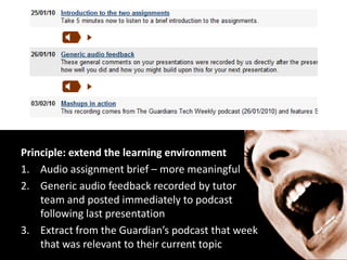 Audio enhanced learning environment | PPTX