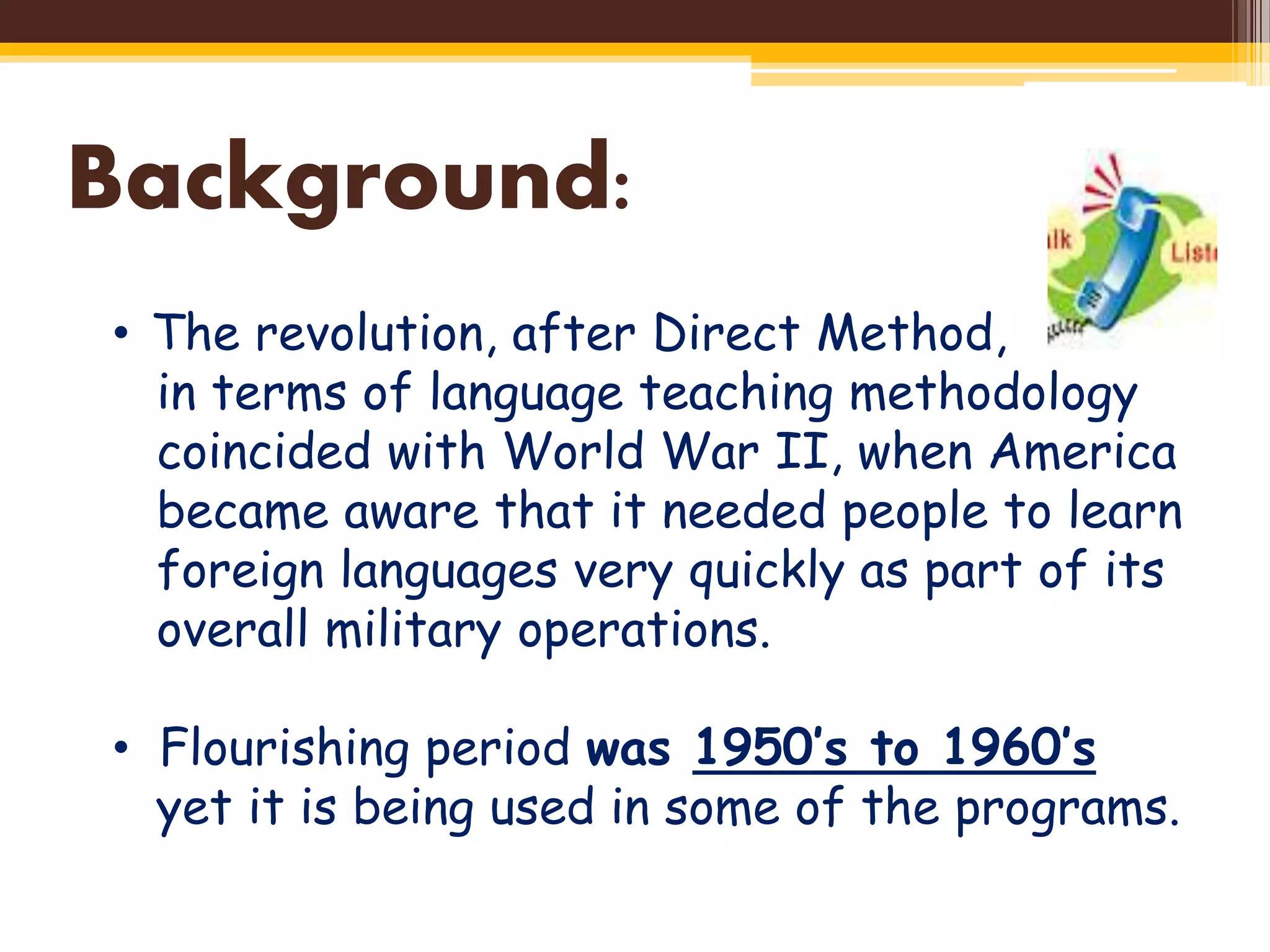 Audio lingual Method of teaching | PPTX