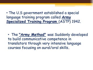 Audio lingual Method of teaching | PPTX