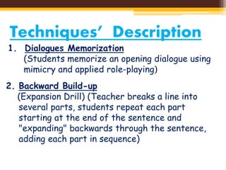 Audio lingual Method of teaching | PPTX | Education