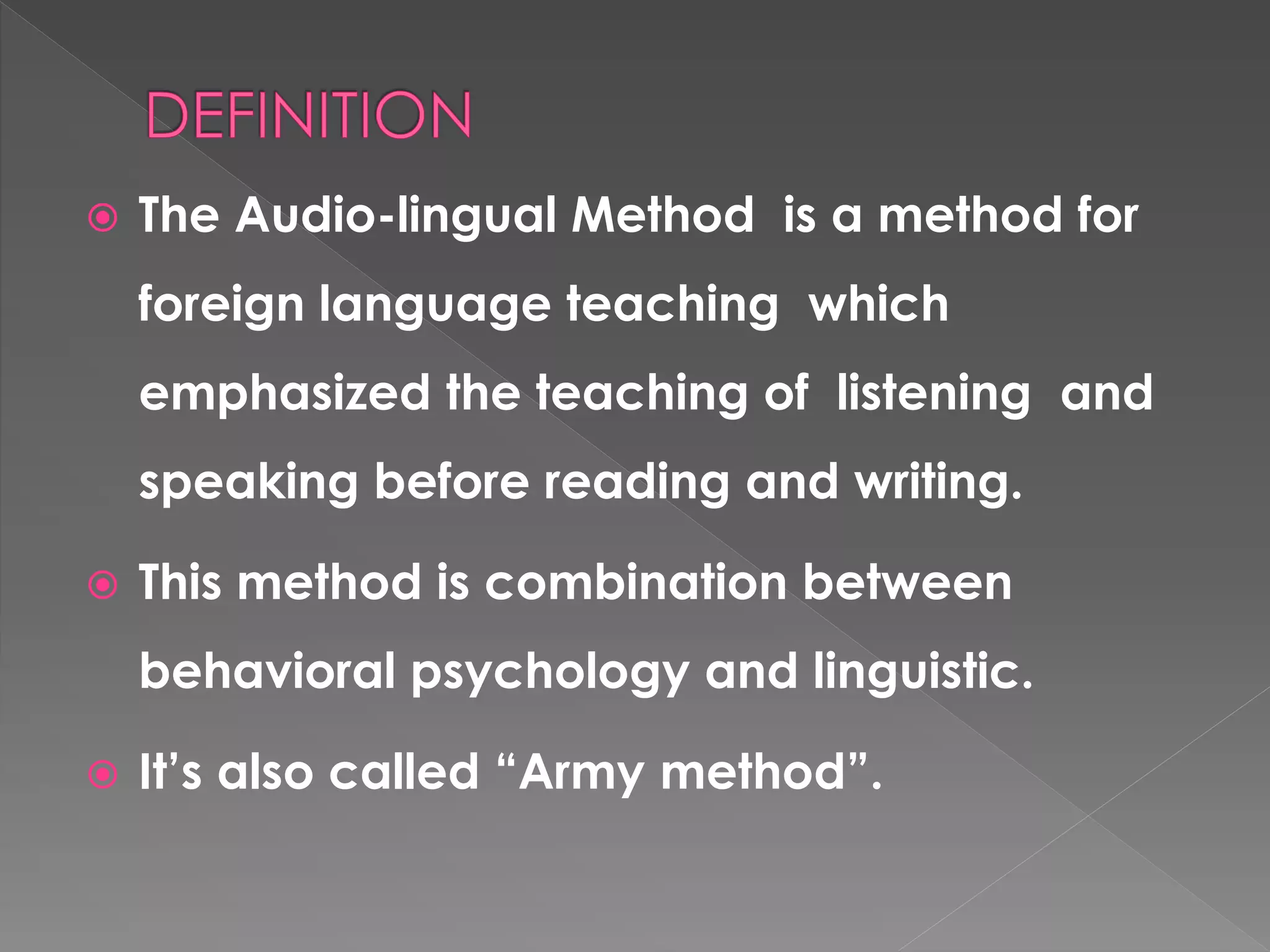 Audio lingual method | PPTX
