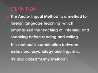 Audio lingual method | PPTX