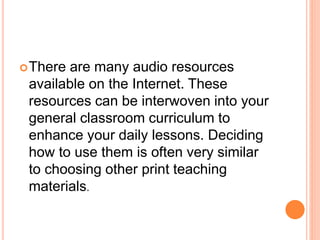 Audio materials | PPTX