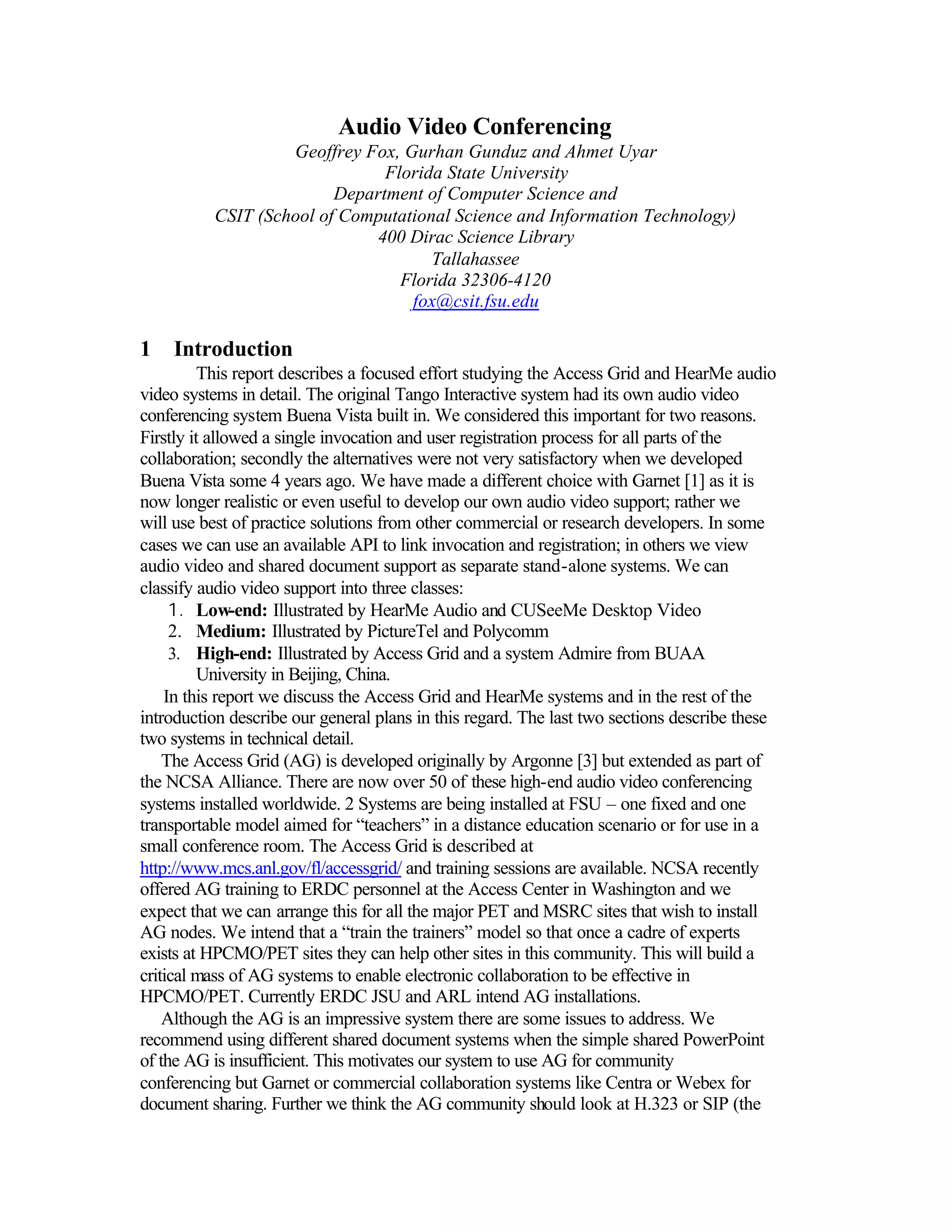 Audio Video Conferencing | PDF