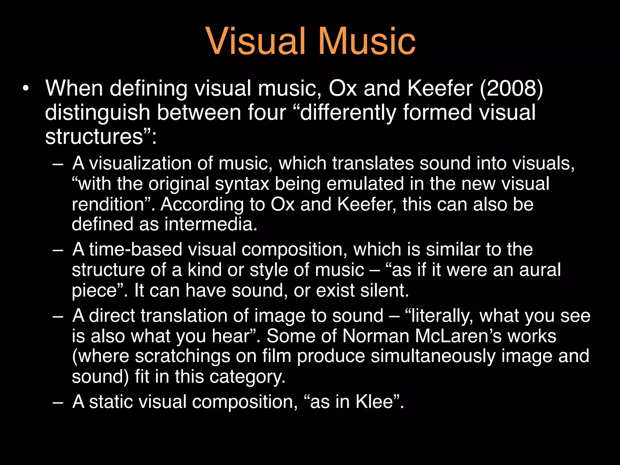 Notes on Audio-Vision and related concepts | PDF