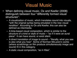 Notes on Audio-Vision and related concepts | PDF