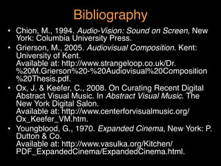 Notes on Audio-Vision and related concepts | PDF