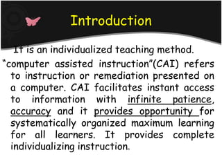 computer aided instruction | PPTX