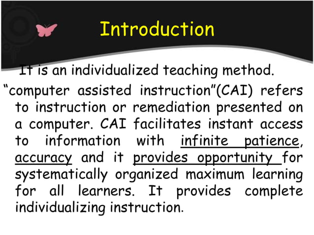 computer aided instruction | PPT