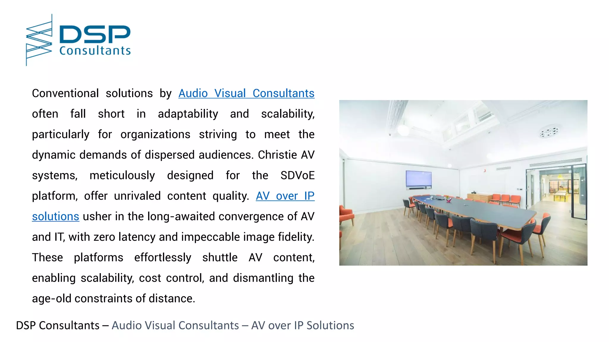 Audio Visual Consultants | PDF