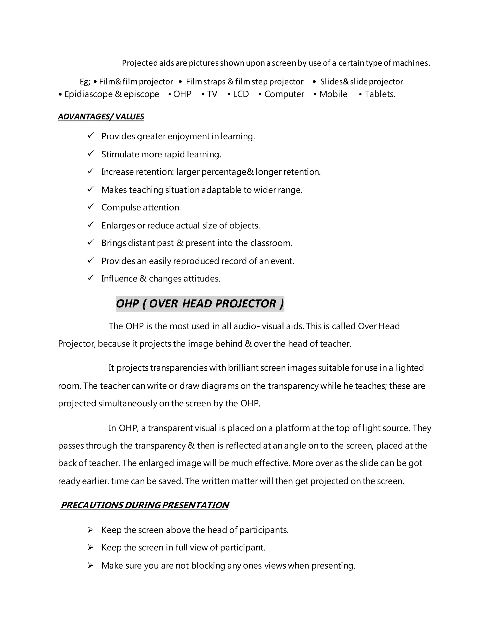 Audio visual aids | DOCX