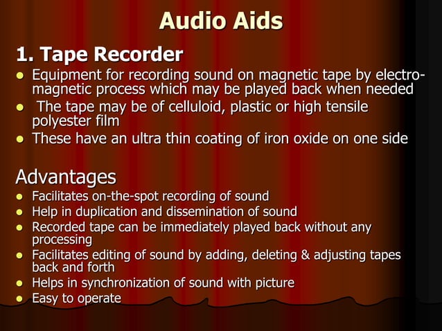 Audio visual aids | PPT | Digital Audio | Computer Software and Applications