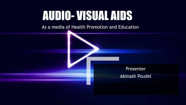 Audio and visual aids for Health Education | PPTX | Eye and Vision ...