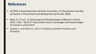 Audio and visual aids for Health Education | PPTX