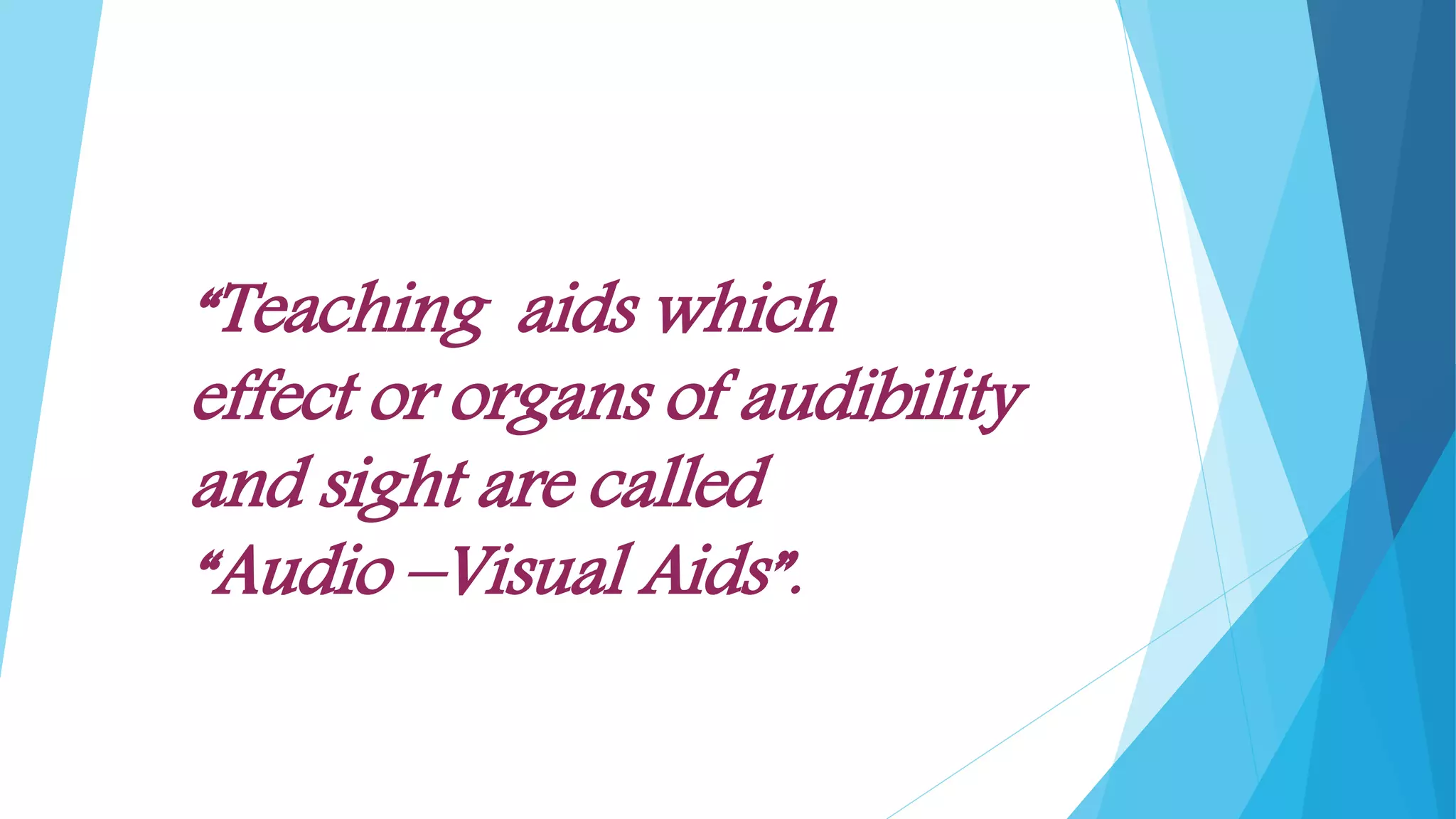 Audio visual aids | PPTX