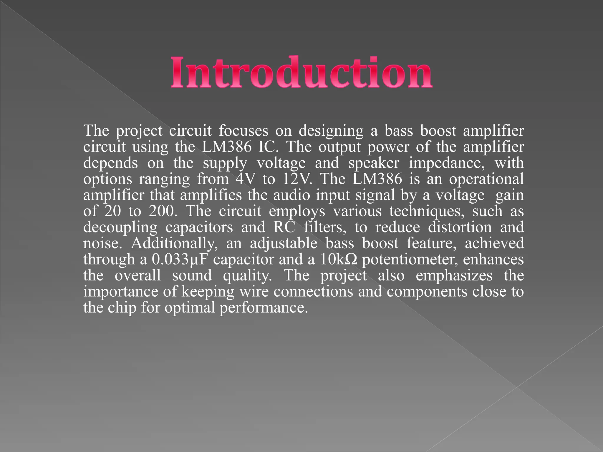 Audio Amplifier with Bass Boost (PRESENTATION).pptx