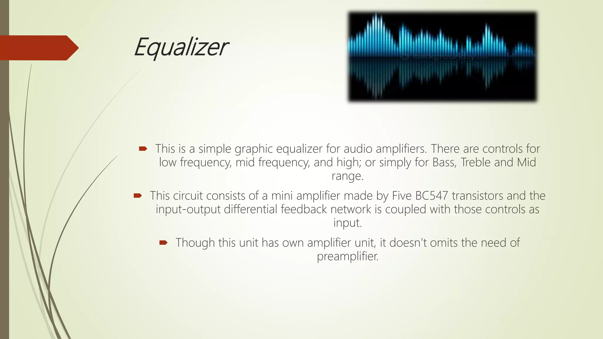 Audio amplifier with equalizer | PPTX