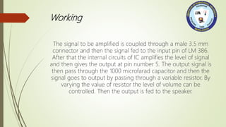 Audio amplifier with equalizer | PPTX