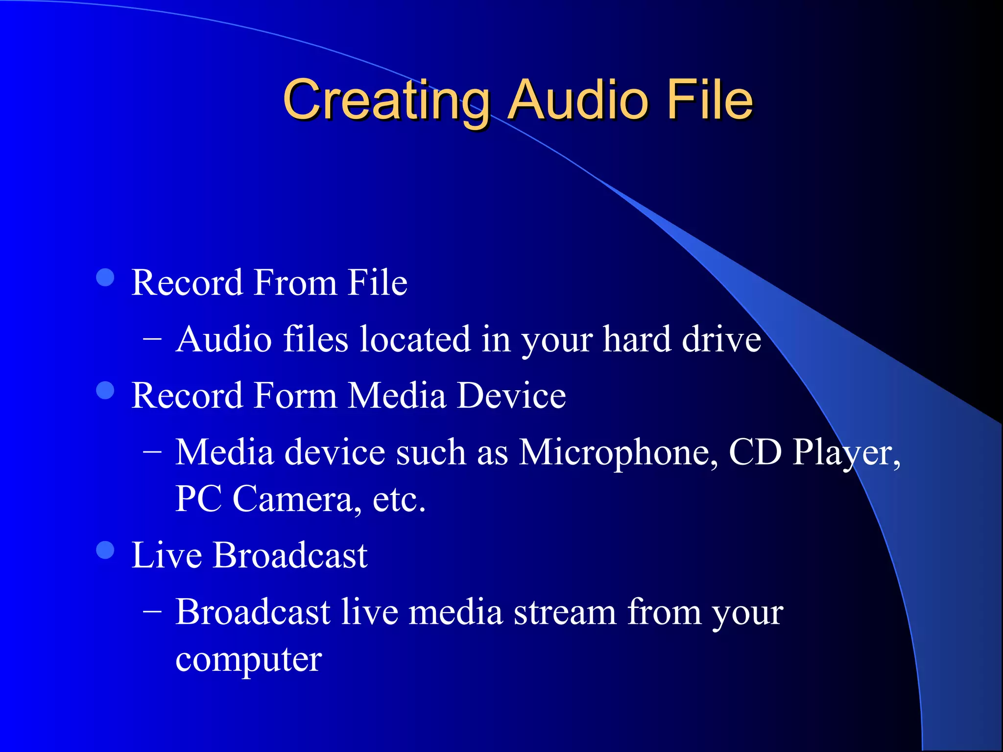 Audio and video streaming | PPT