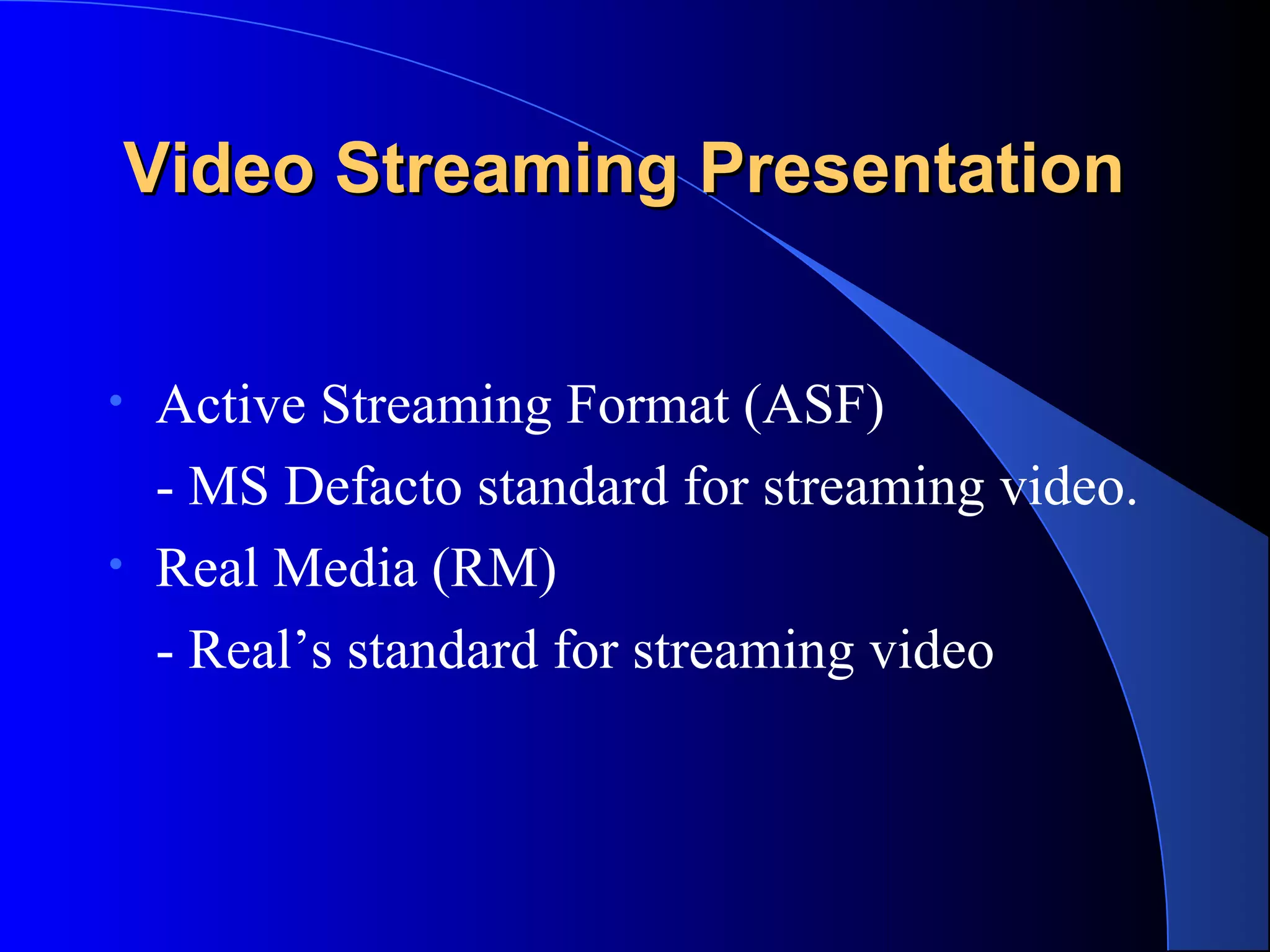 Audio and video streaming | PPT