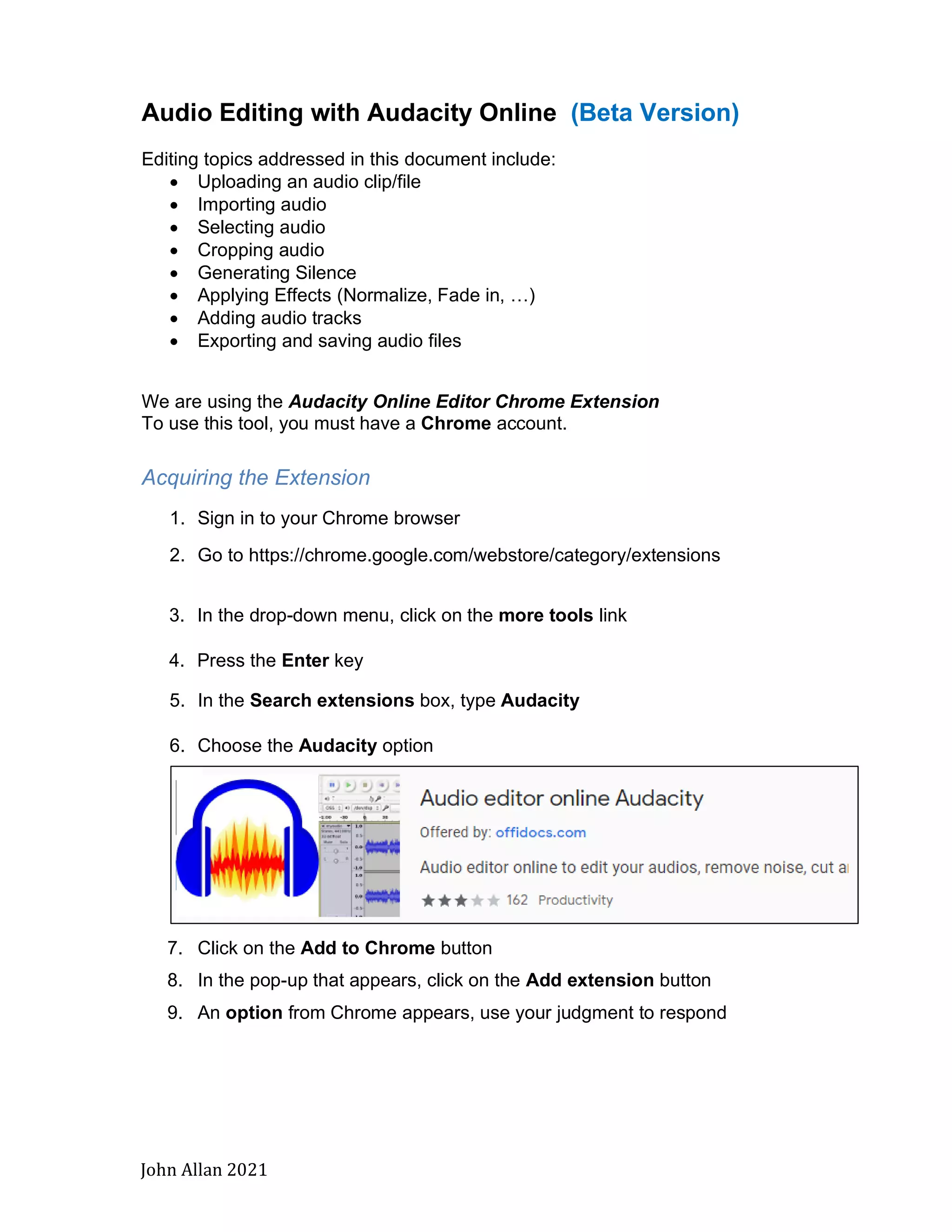 Audio Editing Basics with Audacity 2021 | PDF