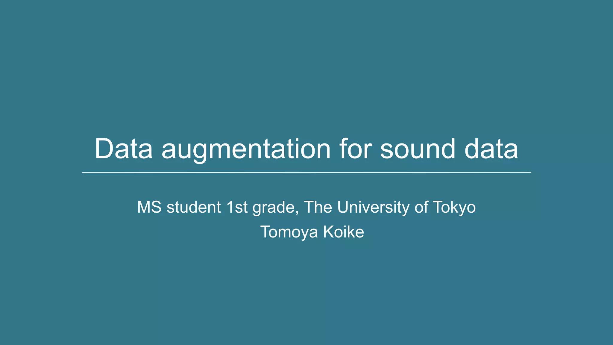 Audio augmentation | PDF