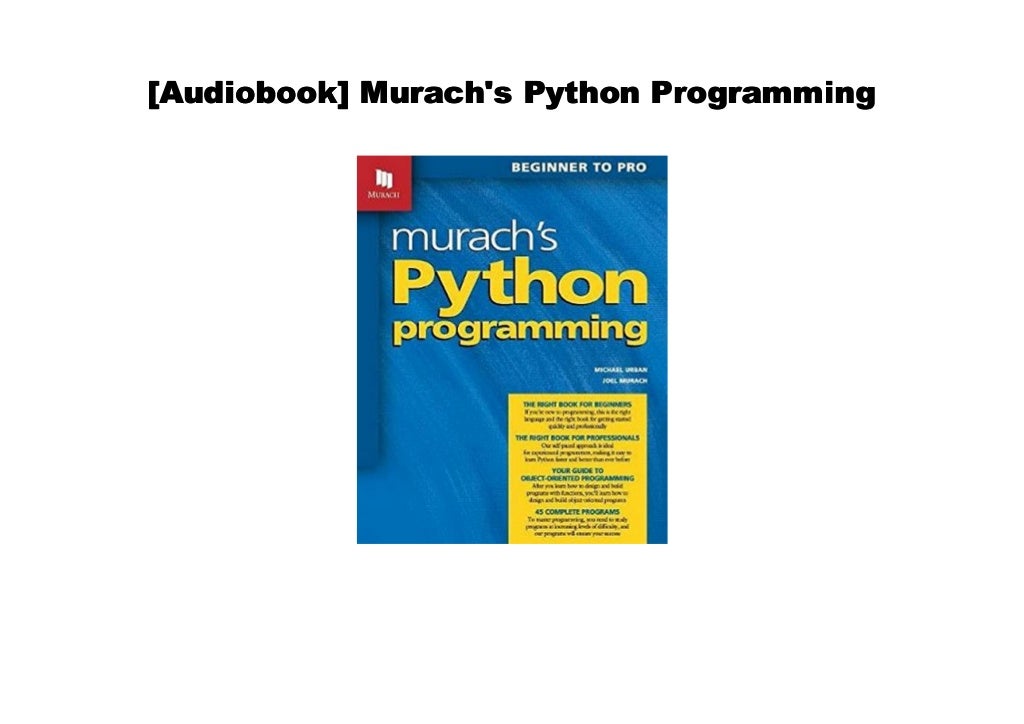 [txt] Murach's Python Programming