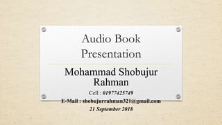 Audio book presentation | PPTX