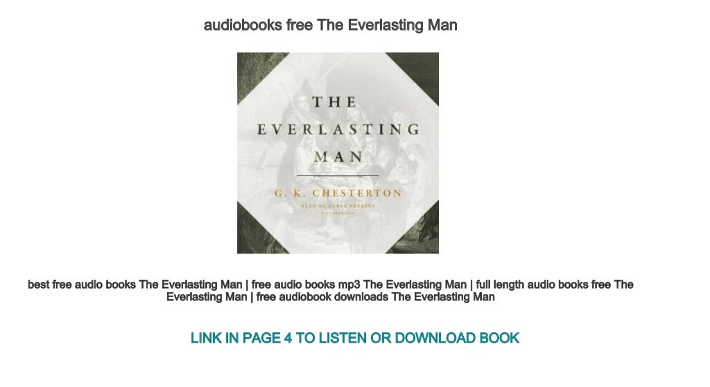 The everlasting man review - daxtraveler The everlasting man review - daxtraveler