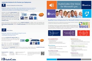 Audio codes one voice for lync brochure | PPT