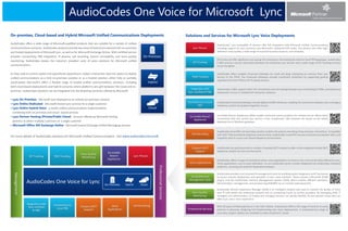 Audio codes one voice for lync brochure | PPT