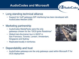 Audio codes technical_advantage_for_microsoft_uc_1_ | PPT