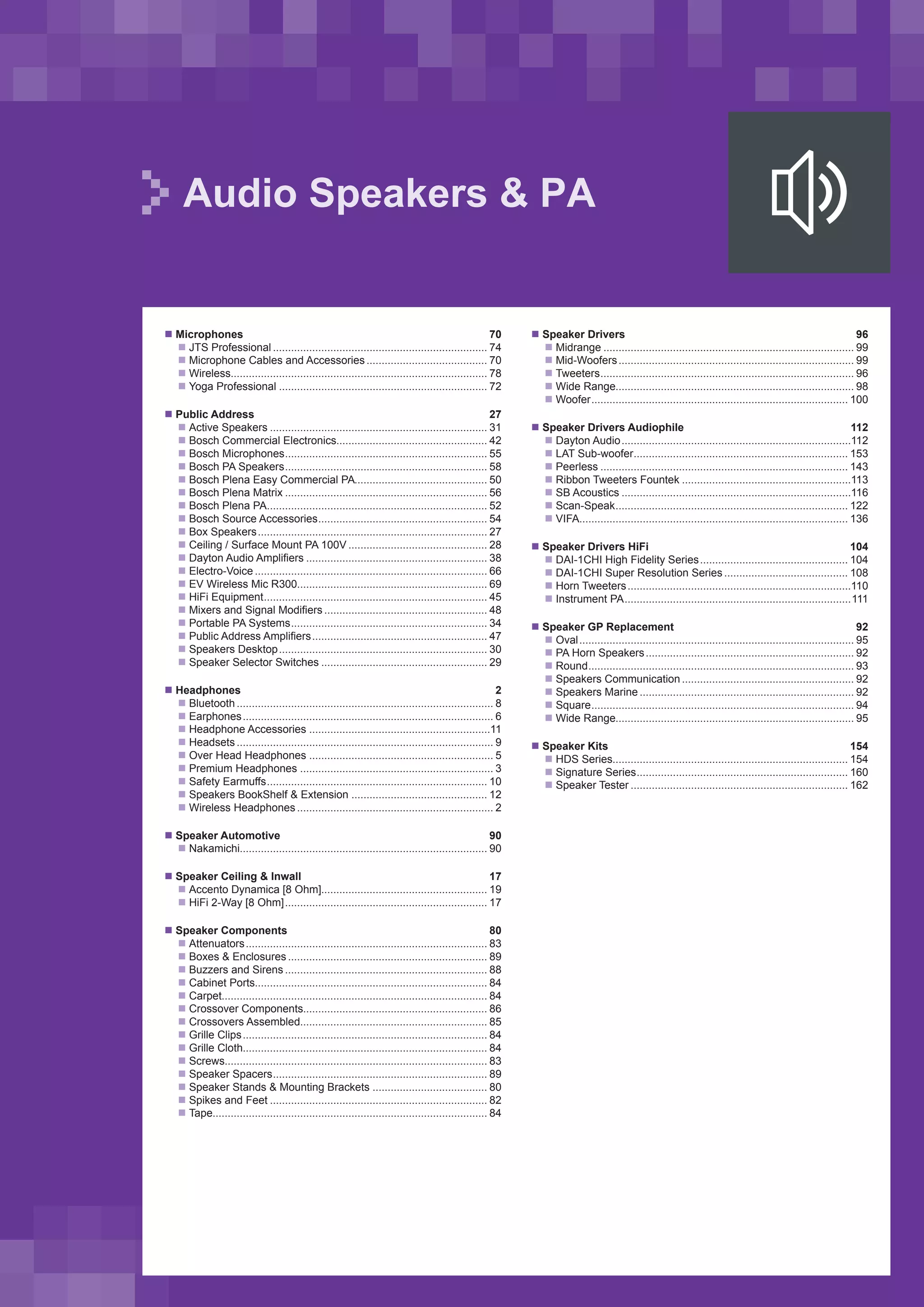 Audio components at wagneronline | PDF