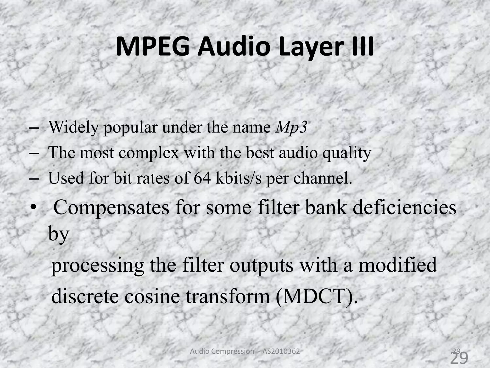 Audio compression | PPTX