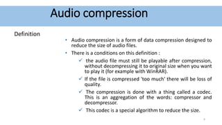 Audio compression | PPTX
