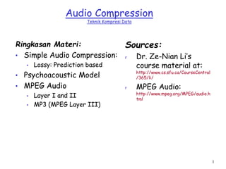 Audio Compression_2023.pptx | Digital Audio | Computer Software and ...