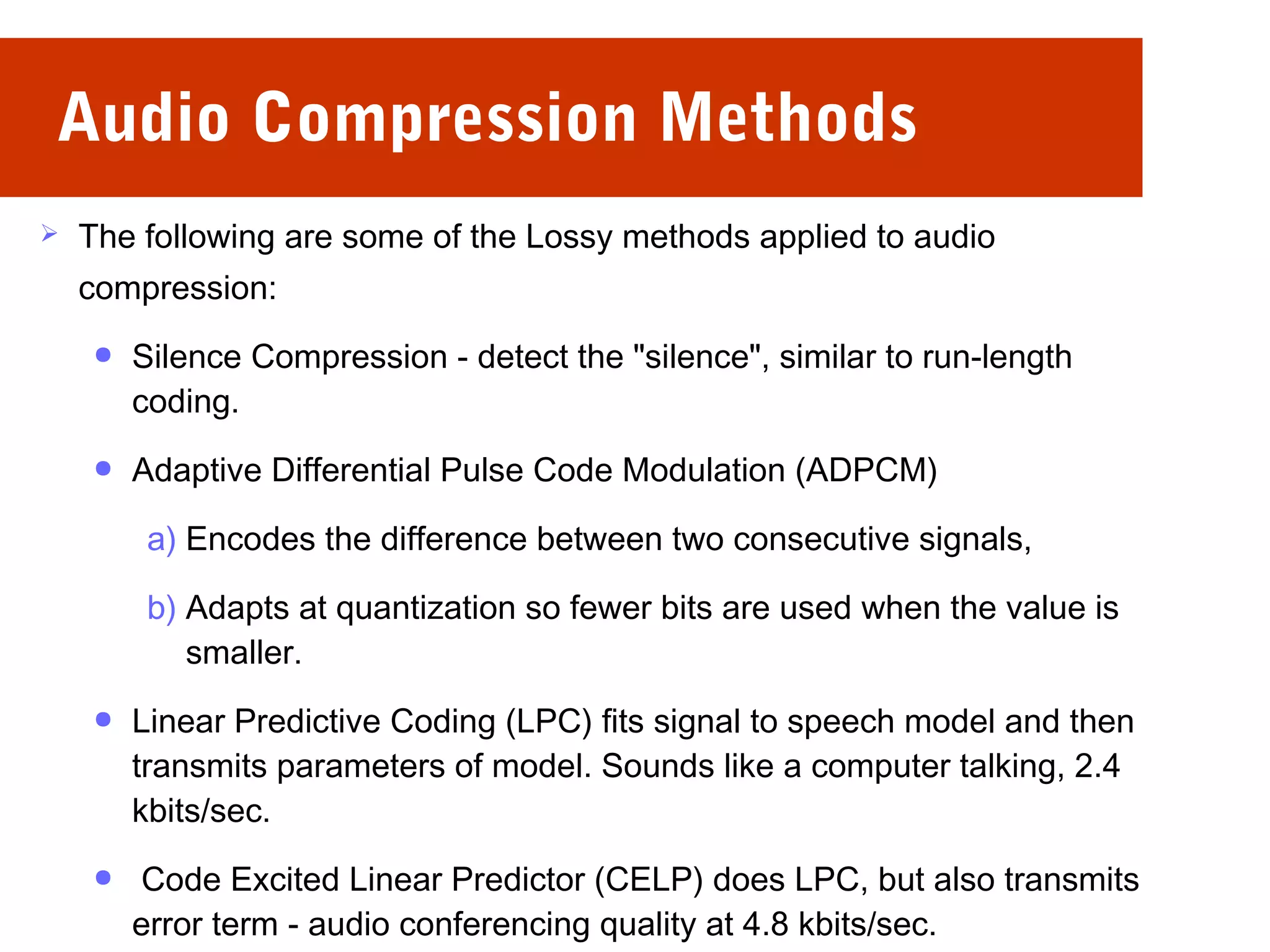 Audio compression | ODP
