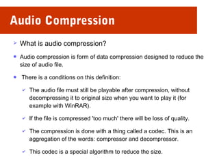 Audio compression | ODP