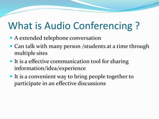 Audio conferencing ppt | PPTX