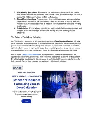 The Importance of Audio Data Collection in Modern AI Systems | PDF
