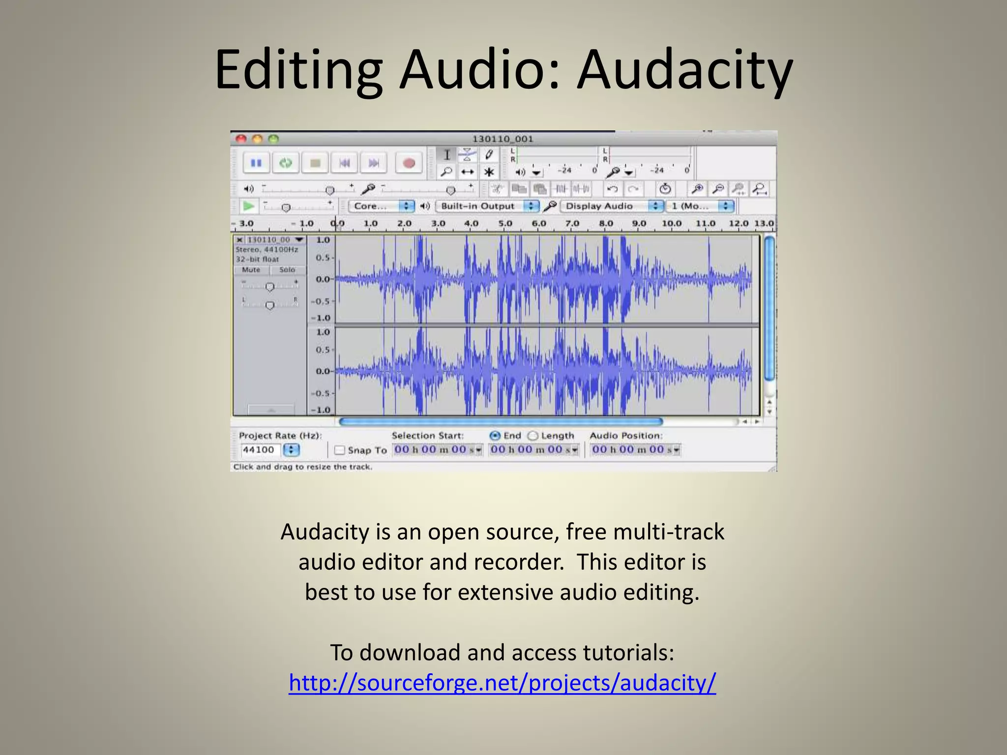 Audio Editing: Basic | PPTX