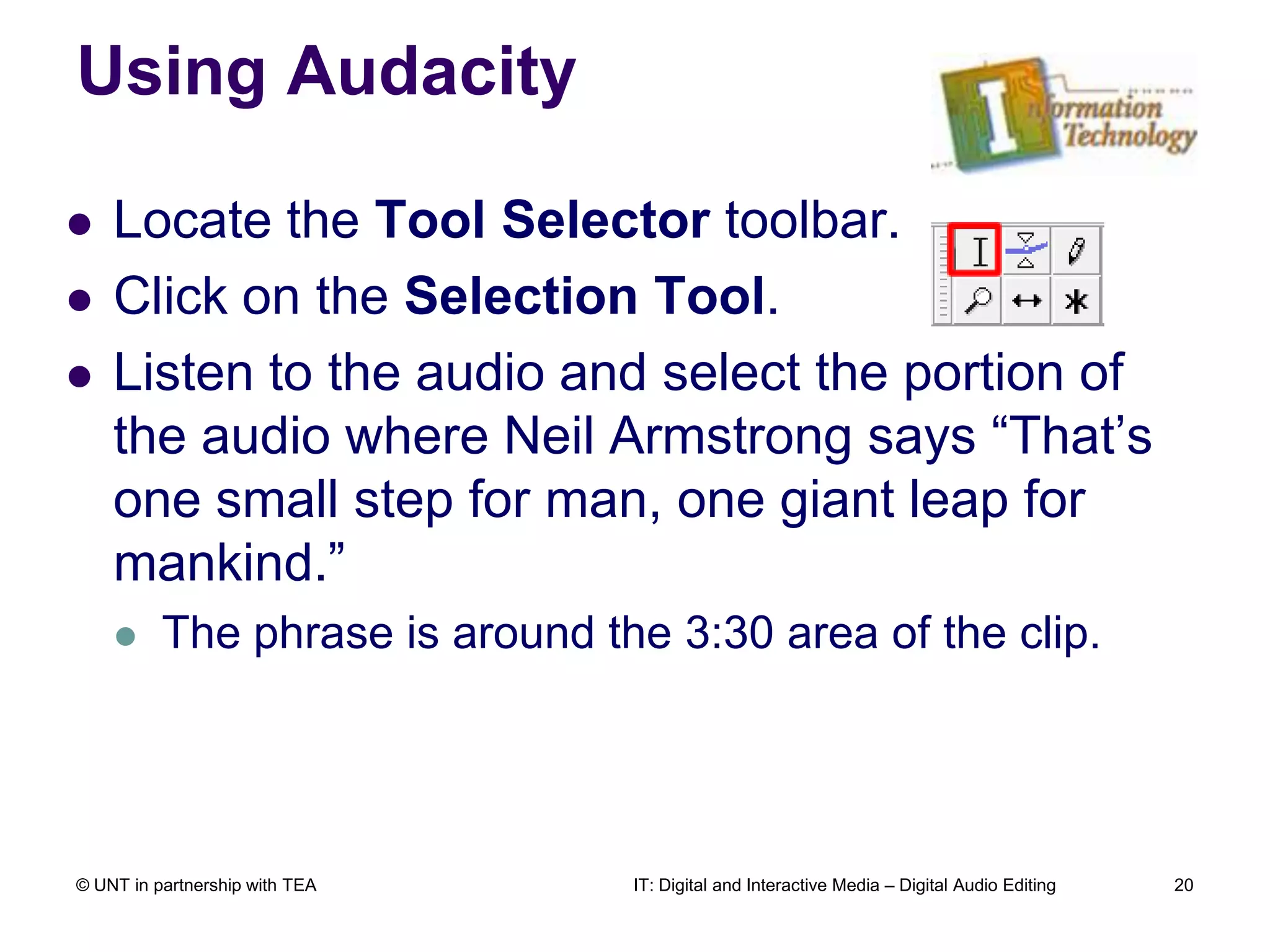 Audio editing ppt | PPTX