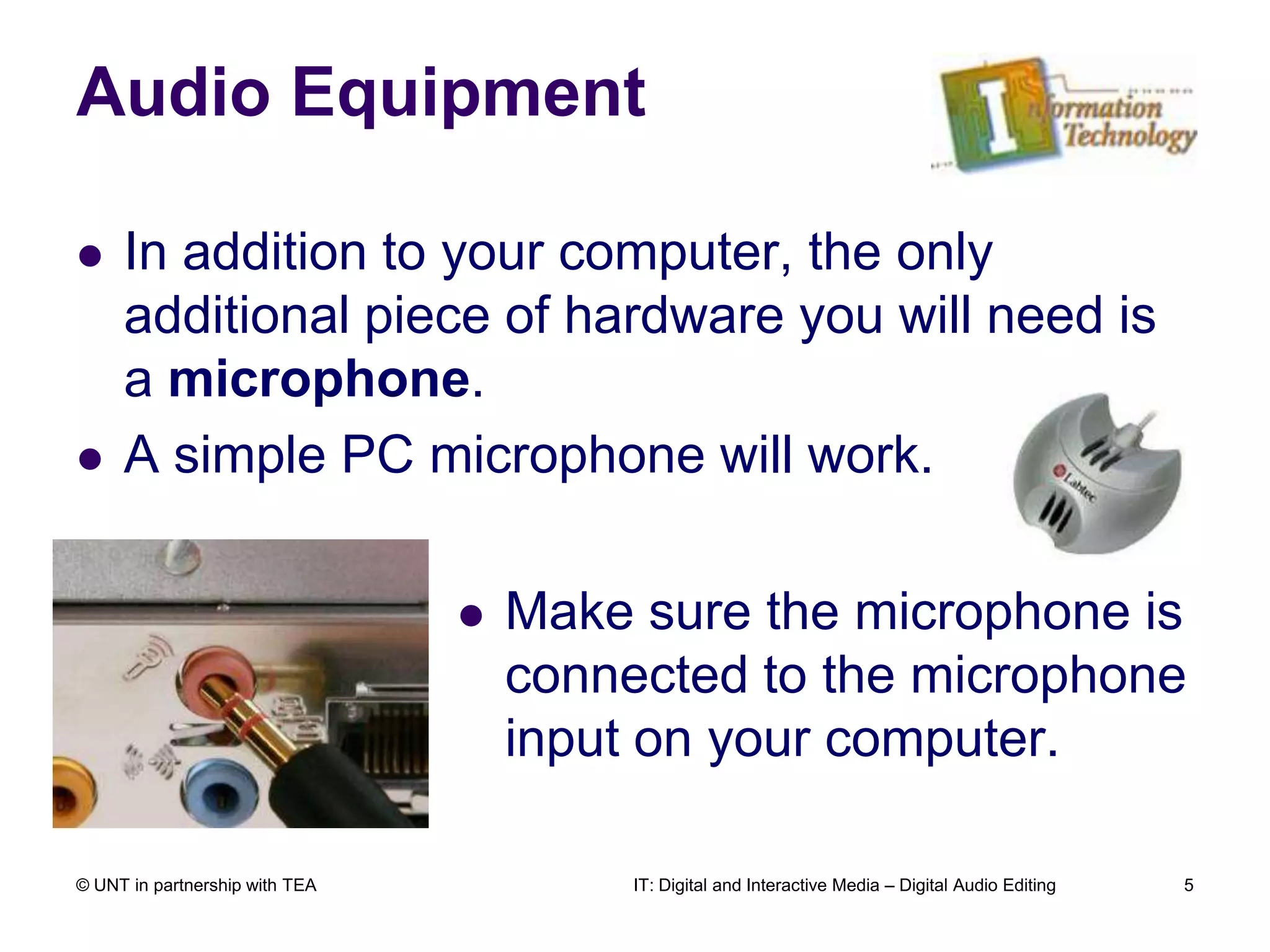Audio editing ppt | PPTX