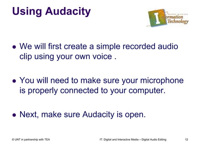 Audio editing ppt | PPTX