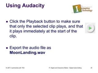 Audio editing ppt | PPTX