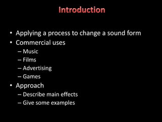 Audio effects without examples | PPTX | Digital Audio | Computer ...