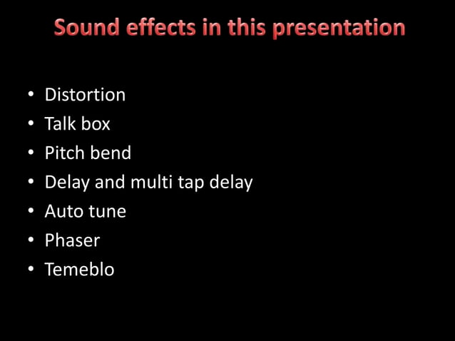 Audio effects without examples | PPTX | Digital Audio | Computer ...