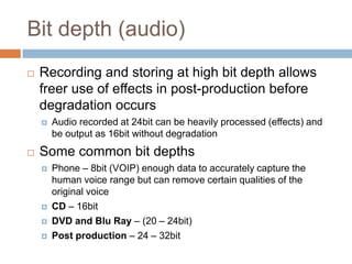 Audio encoding principles | PPTX | Digital Audio | Computer Software and Applications