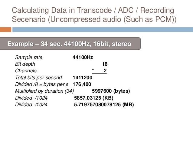 Audio encoding principles