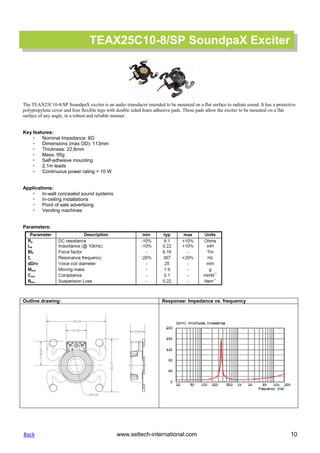 Audio exciters, waterproof, rugged speakers | PDF